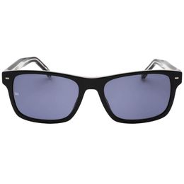 Tommy Hilfiger Herren Sonnenbrille mit blauen Gl&auml;sern (Schwarz)