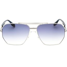 Marc Jacobs Marc Jacob Palladium Sonnenbrille mit blauen Glasern und silbernen Glasern