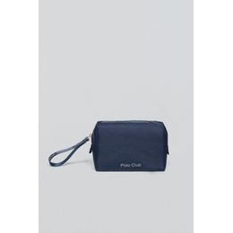 Kulturtasche Eden marineblau und rosa mit Polo Club Details