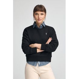 Sweatshirt schwarz im Boxy Fit mit Rigby Go-Logo