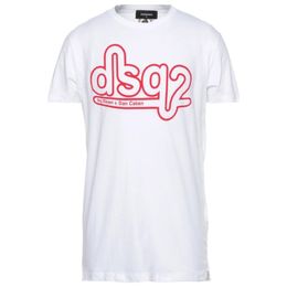 Dsquared2 Cigarette Fit Bubble DSQ2 Logo Weies T-Shirt