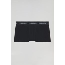 Pack mit drei Boxershorts schwarz mit Polo Club Logo