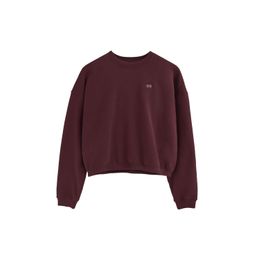 Sweatshirt burgunderrot im Loose Fit mit Polo Club-Logo
