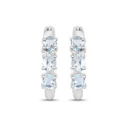 Vira Jewels Ohrringe Silber 925 rhodiniert mit 6 hellblauen Aquamarinen