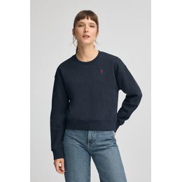 Sweatshirt marineblau im Boxy Fit mit Rigby Go-Logo
