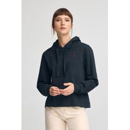 Sweatshirt marineblau mit Kapuze und Rigby Go Logo