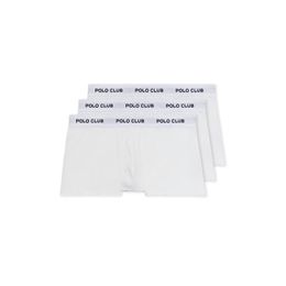 Pack mit drei Boxershorts wei&szlig; mit Polo Club Logo