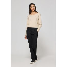 Chinohose May schwarz mit minimalistischer Polo Club Stickerei auf der Tasche