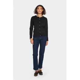 Saint Tropez Strickjacke Gerade Passform black