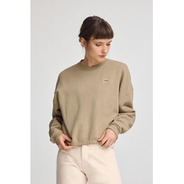 Sweatshirt hellbraun im Loose Fit mit Polo Club-Logo