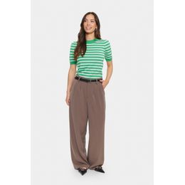 Saint Tropez Strickpullover MilaSZ Gerade Passform white green