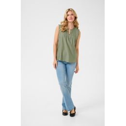 Cream &Auml;rmellose Bluse Regular fit Laurel Wreath green