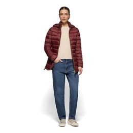 Ultraleichte Jacke Cintia granatrot mit abnehmbarer Kapuze und PC Stickerei