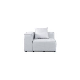 Home Deluxe Modulares Sofa Linkes Ecksofa VERONA - 120 x 70 cm Hellgrau