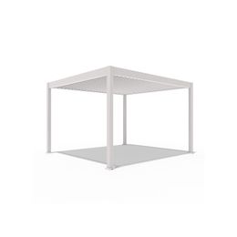 Weide E-Deluxe elektrische Pergola mit LED Voll Aluminium 3,6 x 4 M motorisiertes Lamellendach Ivory Sand?