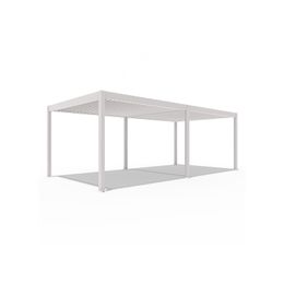 Weide E-Deluxe elektrische Pergola mit LED Voll Aluminium 3,6 x 7,2 M motorisiertes Lamellendach Ivory Sand?