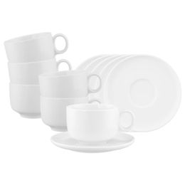 Seltmann Weiden Milchkaffeetassen mit Untertassen Sento Home 350 ml 6er Set