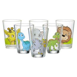 Ritzenhoff & Breker Ritzenhoff & Breker Kindergl&auml;ser Dino und Dschungeltiere 200 ml 6er Set