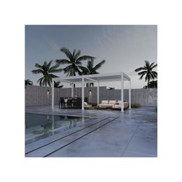 Weide E-Deluxe elektrische Pergola Voll-Aluminium 3x6m mit Lamellendach wei&szlig;?