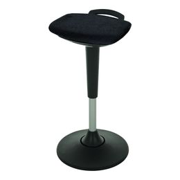 STIER Multibewegliche Stehhilfe mit Tellerfu&szlig; Sitzh&ouml;he 600-840mm Schwarz (904907)