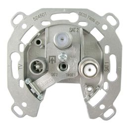 Televes Stichleitungsdose Twin 3f. 5-2400MHz SAT, steckb SE33TWIN-ST (524501)