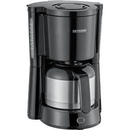Kaffeemaschine Severin KA 4835, 1000 W, f&uuml;r bis zu 8 Tassen, Abschaltautomatik, Tropfverschluss, Wasserstandsanzeige, mit Edelstahlkanne, schwarz
