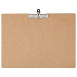Falken Klemmbrett Pure Nature, A3 Querformat, f&uuml;r 50 Blatt, mit Aufh&auml;nge&ouml;se, FSC&reg;-Buchbinderpappe und Metall, naturbraun, 1 St&uuml;ck