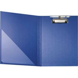 Falken Klemmbrettmappe, A4, F f&uuml;r 50 Blatt, Einstecktasche, Stiftehalter, FSC&reg;-Pappe/Metall/Kunststoff, blau, 1 St&uuml;ck