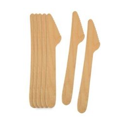Papstar Holzmesser Pure, splitterfrei, L 165 mm, FSC&reg;-zertifiziertes Birkenholz, naturfarben, 100 St&uuml;ck