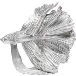 Dekofigur KARE DESIGN "Betta Fish Silber Klein", silber, B:33cm H:36cm T:14cm, Polyresin, Dekofiguren