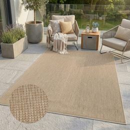 Outdoorteppich Carpet City "Flachgewebe in Sisal-Optik, Wetterfest & UV-best&auml;ndig", braun, B:160cm H:0,5mm L:230cm, Polypropylen, Teppiche, Outdoorteppich, Witterungsbest&auml;ndig f&uuml;r Balkon, Terrasse, Garten