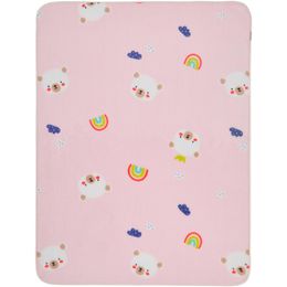 Babydecke Sterntaler "Babydecke FAMILIE B&auml;r", rosa, B:75cm L:100cm, Obermaterial: 100% Polyester, Wohndecken, Babydecke