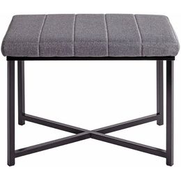 Hockerbank HAKU "Bank", grau (schwarz), B:59cm H:46cm T:39cm, 100% Polyester (Textilgewebe), Hocker