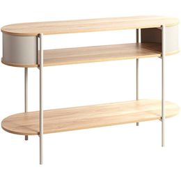 Konsolentisch HAKU "Konsole", braun (kaschmirgrau, kaschmirgrau, dekor eiche natur), B:110cm H:76cm T:39cm, Tische, Konsolentisch, melaminharzbeschichtet; UV-best&auml;ndig, kratzbest&auml;ndig
