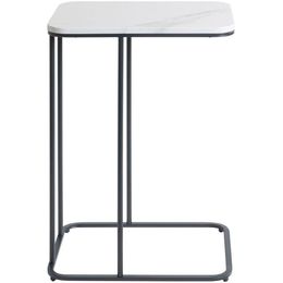 Beistelltisch HAKU "Beistelltisch", anthrazit, anthrazit, dekor in marmoroptik, B:45cm H:67cm T:30cm, Tische, Beistelltisch