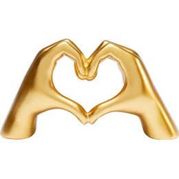 Dekoobjekt KARE DESIGN "Heart Hands", gold, B:24cm H:13cm T:8cm, Polyresin, Dekofiguren, verschiedene Gr&ouml;&szlig;en