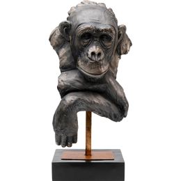 Dekofigur KARE DESIGN "Monkey 74cm", grau, B:36cm H:74cm T:31cm, Polyresin, Dekofiguren