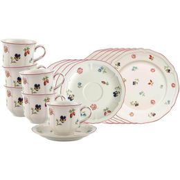 Villeroy & Boch Geschirr-Set VILLEROY & BOCH "Kaffeeservice Petite Fleur 18er Set bunt", bunt, 18, Porzellan, Geschirr-Sets, Geschirr-Set, Sp&uuml;lmaschinenfest, Mikrowellensicher