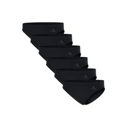Slip adidas originals "Slip Sport Active Seamless Low Rise Bikini 6P 6er Pack", Damen, Gr. L, schwarz, Obermaterial: 87% Polyamid PA. 13% Elasthan EL., Unterhosen Slip