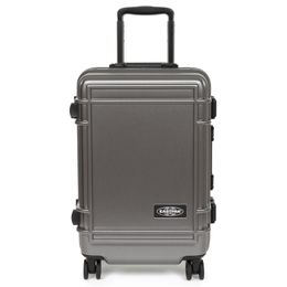 Hartschalen-Trolley Eastpak "RESIST'R CASE S BRUSHED METAL mit 30 Jahren Garantie", Gr. B/H/T: 35cm x 55cm x 23cm 34 l, silber, Polycarbonat, metallic, festlich, Koffer, Reisegep&auml;ck Handgep&auml;ck-Koffer TSA-Zahlenschloss