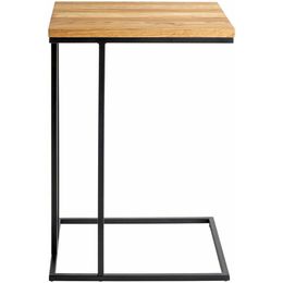 Beistelltisch HAKU "Beistelltisch", schwarz, schwarz, braun, B:35cm H:68cm T:46cm, Tische, Beistelltisch, Ablage ge&ouml;lt, strukturierte Haptik