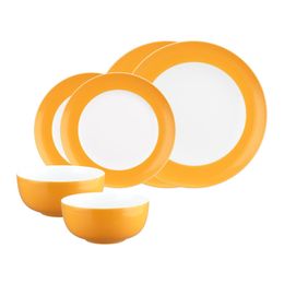 Geschirr-Set Seltmann Weiden "Basic-Set Liberty Pure Colors 6er Set", orange (mango orange), 6, Porzellan, Geschirr-Sets, Geschirr-Set, Sp&uuml;lmaschinenfest, Mikrowellensicher, Ofenfest