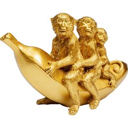 Dekofigur KARE DESIGN "Banana Ride 12cm", gold, B:20cm H:12cm T:7cm, Polyresin, Dekofiguren