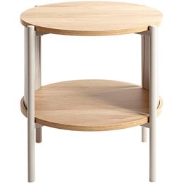 Beistelltisch HAKU "Beistelltisch", kaschmirgrau, kaschmirgrau, dekor eiche natur, B:44cm H:44cm T:44cm, Tische, Beistelltisch, melaminharzbeschichtet; UV-best&auml;ndig, kratzbest&auml;ndig