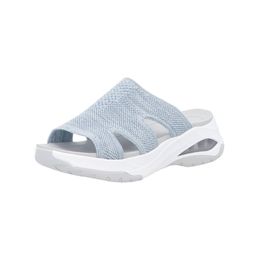 Pantolette Rieker "Rieker Pantoletten Textil", Damen, Gr. 40, jeans, Textil, Schuhe Pantolette