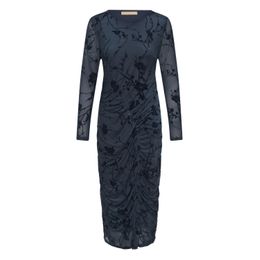 Midikleid Culture "Kleid CUalifa", Damen, Gr. S, N-Gr, blau (salute), Obermaterial: 90% Polyester PES. 10% Elasthan EL., Kleider Midikleid