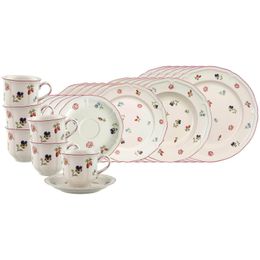 Villeroy & Boch Geschirr-Set VILLEROY & BOCH "Kombiservice Petite Fleur 30er Set wei&szlig;", wei&szlig;, 30, Porzellan, Geschirr-Sets, Geschirr-Set, Sp&uuml;lmaschinengeeignet, Mikrowellengeeignet