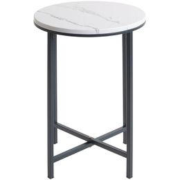 Beistelltisch HAKU "Beistelltisch", anthrazit, anthrazit, dekor in marmoroptik, H:53cm, Tische, Beistelltisch