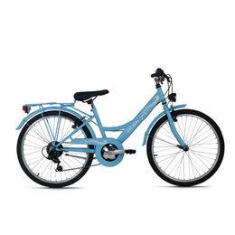 Jugendfahrrad Dacapo "Dacapo Kinderfahrrad 24'' Snow blau 6 G&auml;nge RH 36 cm" Gr. 36, blau (blau, blau), Fahrr&auml;der, Kinder, 36cm, 24 Zoll (60,96cm) hinten: 24 Zoll (60,96cm)