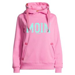 Kapuzenpullover SALZHAUT "Hoodie S&Uuml;NN - MOIN", Damen, Gr. M, rosa (blossom, yucca), Obermaterial: 55% Baumwolle CO. 45% Polyester PES., Pullover Kapuzenpullover
